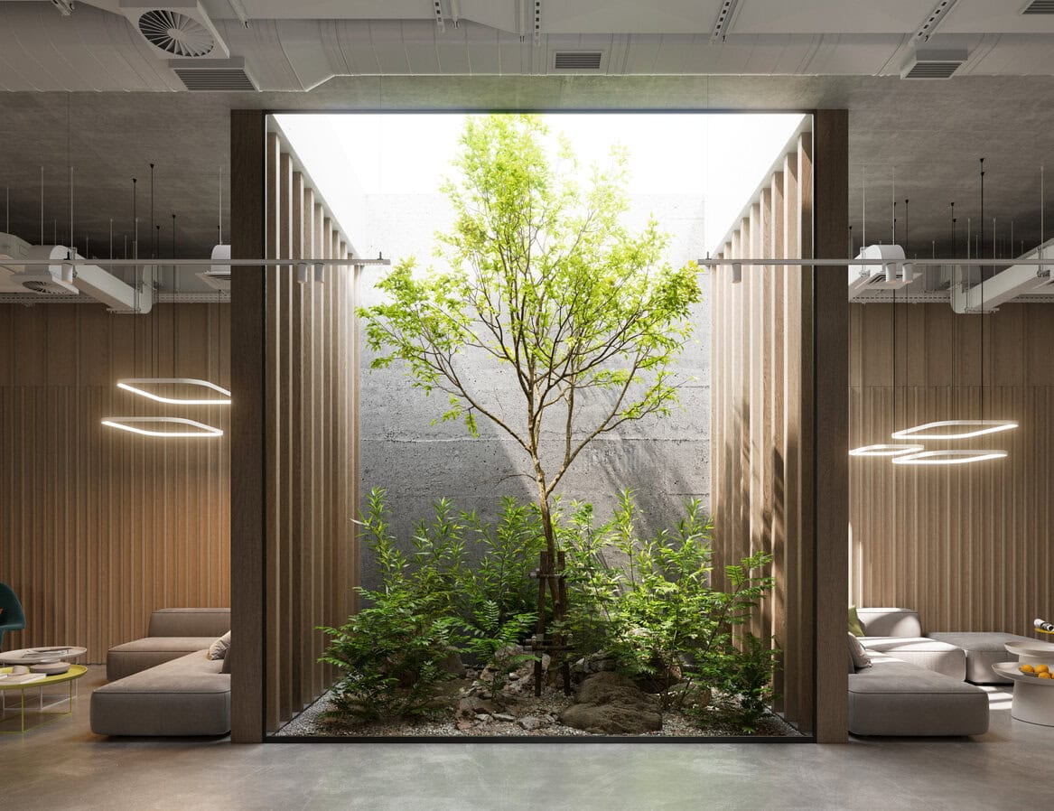 Creative office lobby in 3D - Earth Buddies